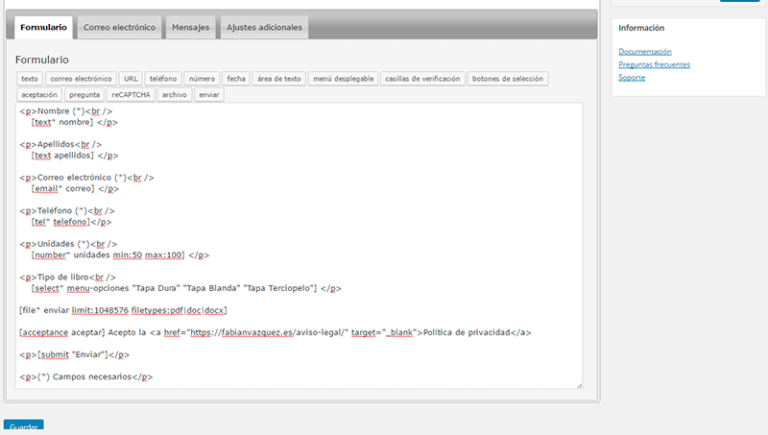 Contact Form 7 - Tutorial completo. Formularios de contacto