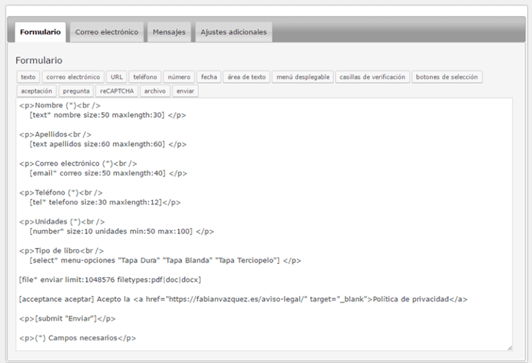 Contact Form 7 - Tutorial completo. Formularios de contacto